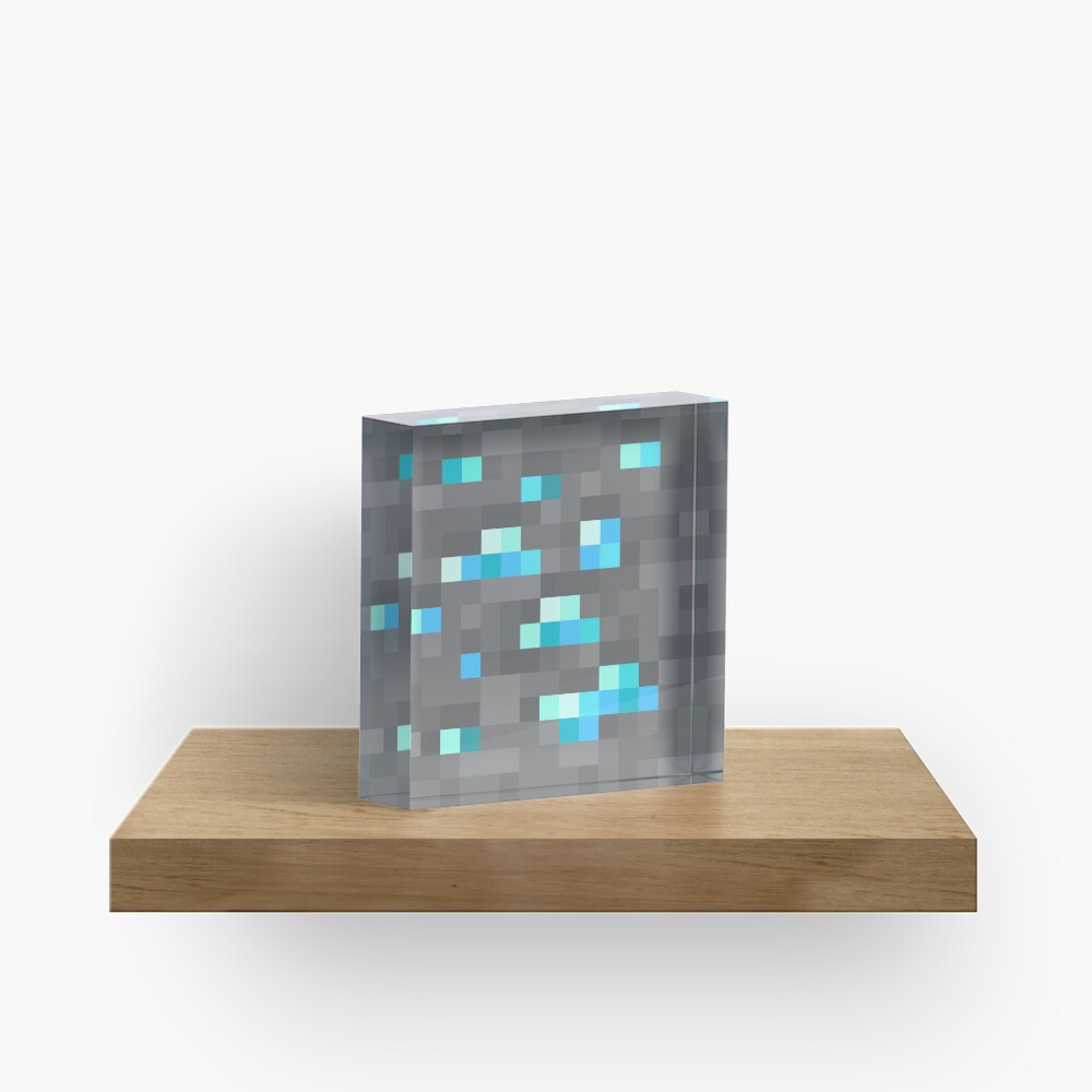 "minecraft diamond block" Sticker for Sale by Margaritta | Redbubble