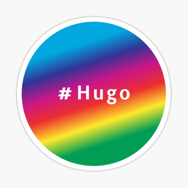 "Hugo, name, color art" Sticker for Sale by Lifelovepositiv | Redbubble