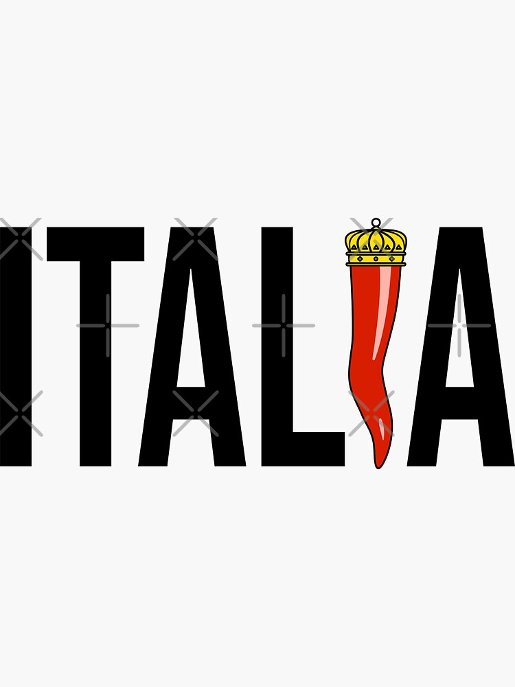 "Cornicello & Italia: Love Italy" Sticker for Sale by PanosTsalig ...