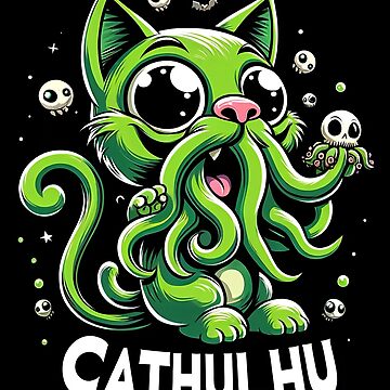 "Cute Cathulhu Kawaii Cat Funny Cthulhu " Sticker for Sale by Shirt ...