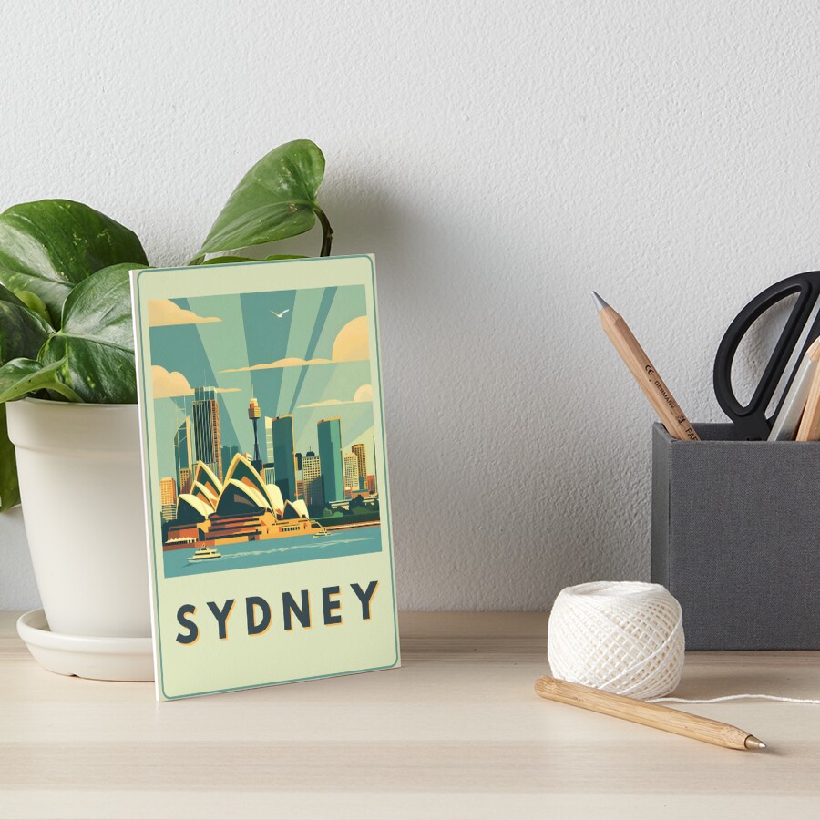"Retro Sydney Cityscape" Poster for Sale by CosyNess | Redbubble