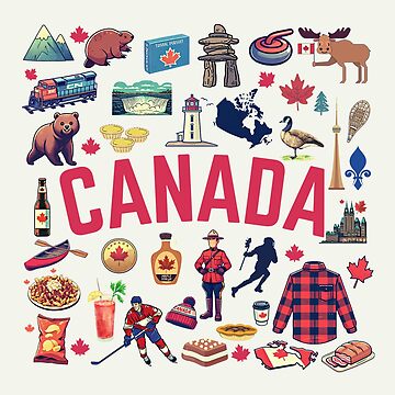 "Canada Pattern" Sticker for Sale by HowToCanadian | Redbubble
