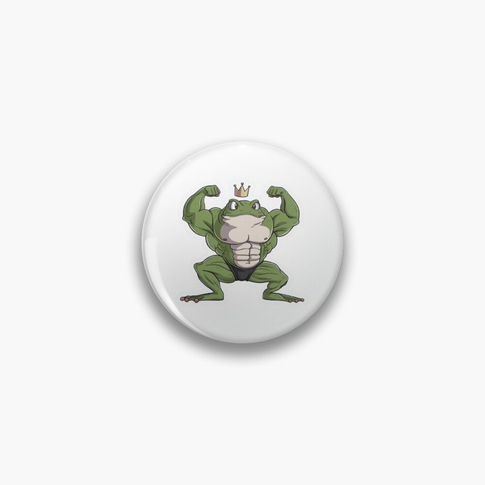 "The Muscle Frog King" Sticker for Sale by CreativeHaven- | Redbubble