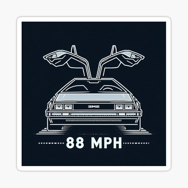 "Back to the Future 88 MPH" Sticker for Sale by Uraharashoten | Redbubble