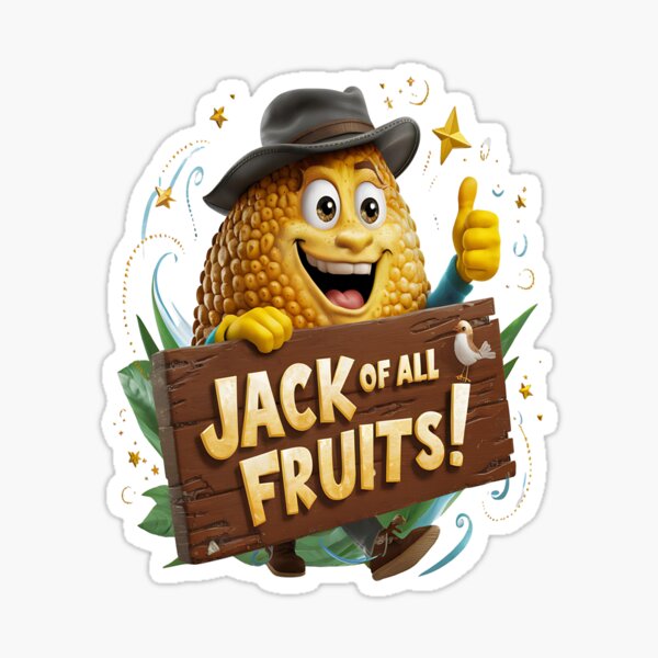 "Jackfruit - Jack of all fruits" Sticker for Sale by JansenGS | Redbubble