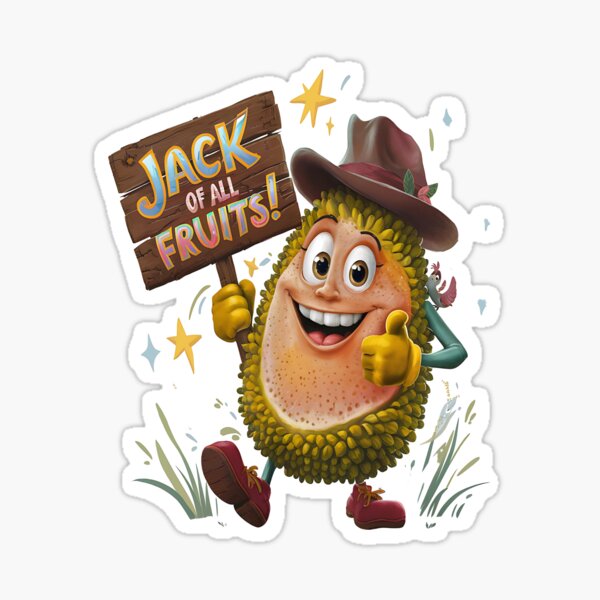 "Jackfruit - Jack of all fruits" Sticker for Sale by JansenGS | Redbubble