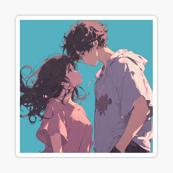 "Cute Anime couple" Sticker for Sale by MendaciousMina | Redbubble