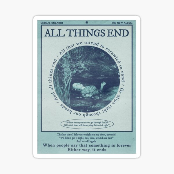 "All Things End" Sticker for Sale by lgsketches | Redbubble