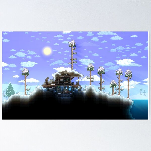 "Terraria Snow Biome Scenery" Poster for Sale by Daniel Seeberg | Redbubble