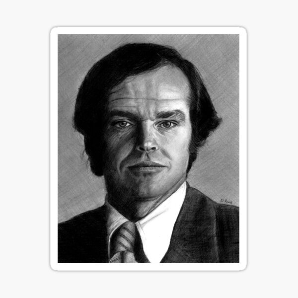 "Jack Nicholson Portrait" Sticker by daverives | Redbubble