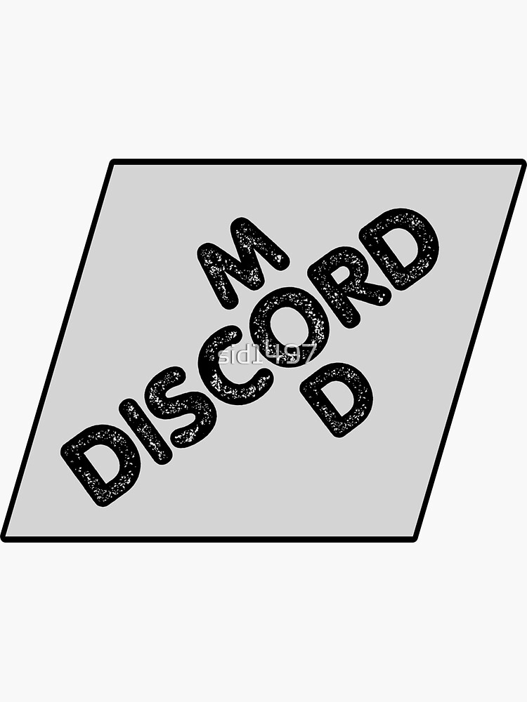 "Discord mod" Sticker for Sale by sid1497 | Redbubble