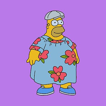 "Homer Muumuu dress" Sticker for Sale by simsimmy | Redbubble