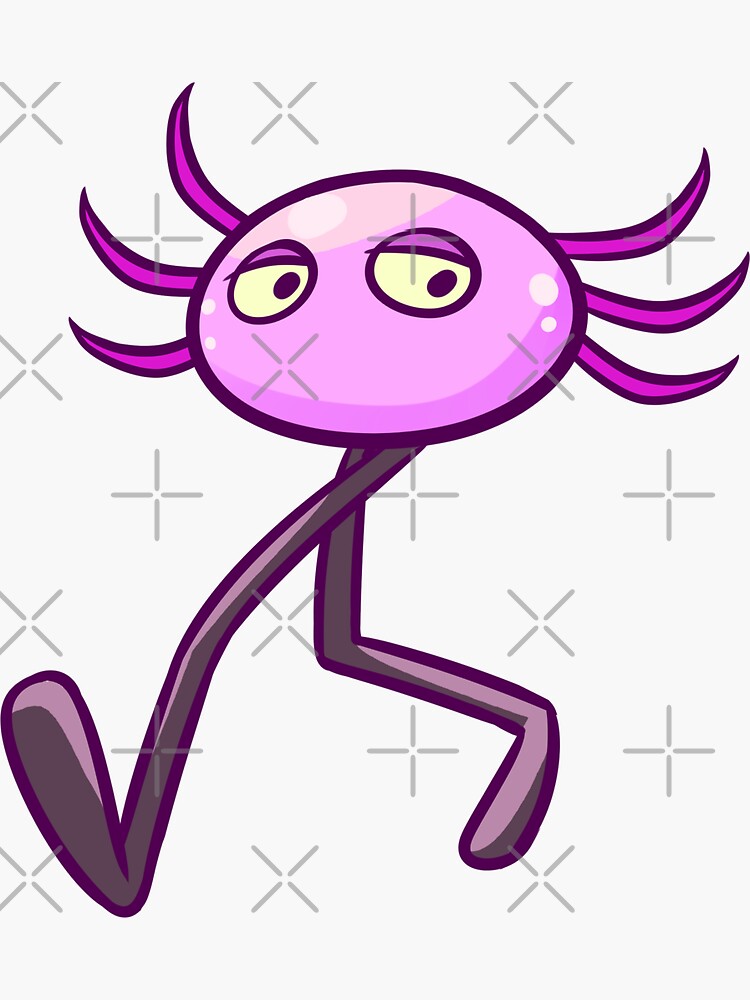 "Kinitopet Kinito Pet axolotl stickers magnets" Sticker by LumiLemon ...