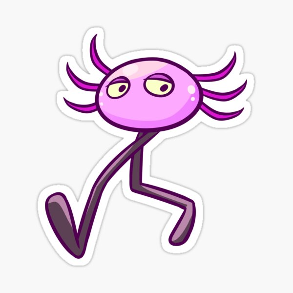 "Kinitopet Kinito Pet axolotl stickers magnets" Sticker by LumiLemon ...