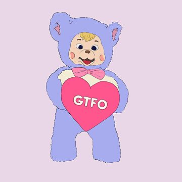 "GTFO Trilogy Bear" Sticker for Sale by maddyyeah | Redbubble