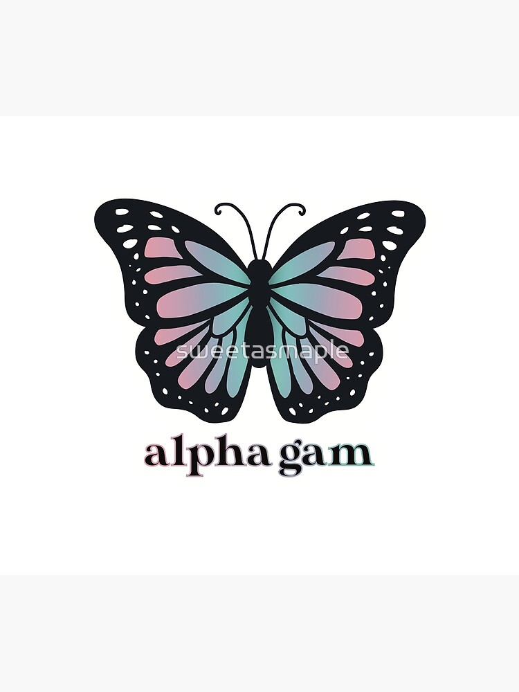 "Alpha Gam Butterfly" Poster for Sale by sweetasmaple | Redbubble