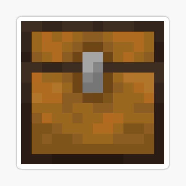 "minecraft chest" Sticker for Sale by Margaritta | Redbubble