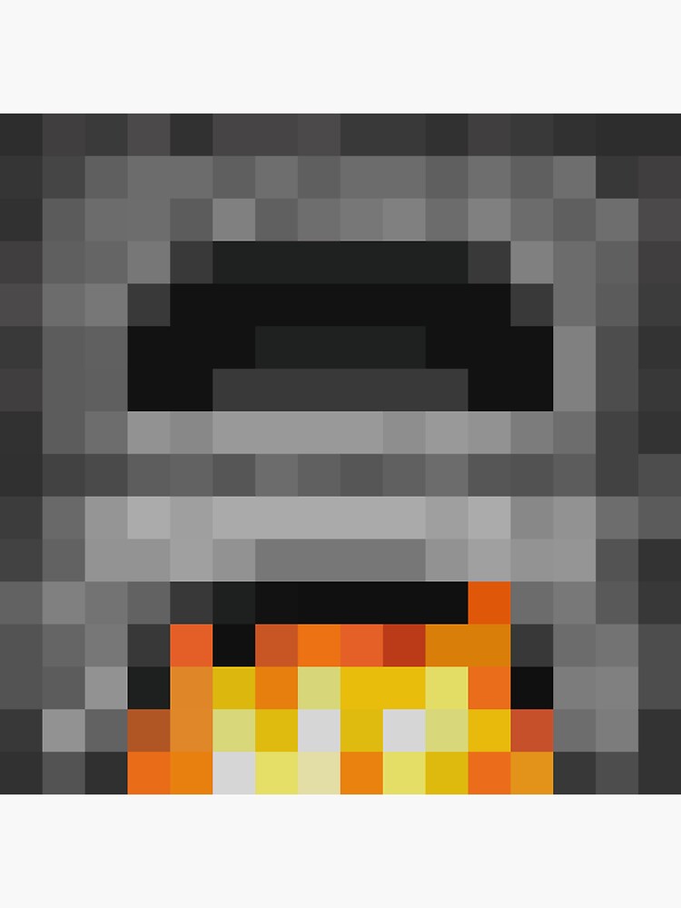 "minecraft furnace" Sticker for Sale by Margaritta | Redbubble