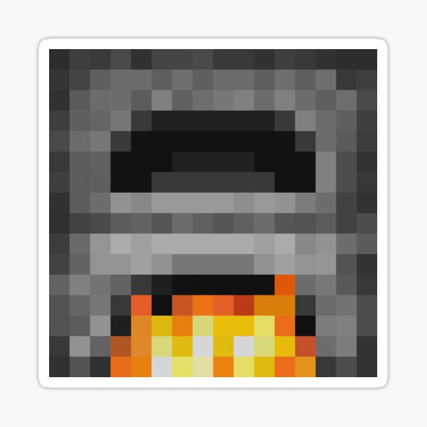 "minecraft furnace" Sticker for Sale by Margaritta | Redbubble