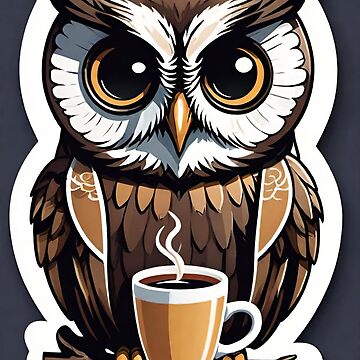 "Fluffy Coffee Patrol" Sticker for Sale by Zbigniew Dzwonkowski | Redbubble