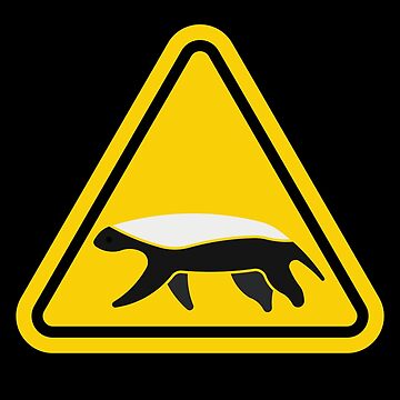 "Warning, Honey Badger" Sticker for Sale by GoodNuts | Redbubble