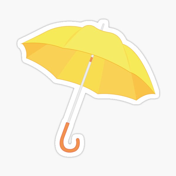 "Lovely Runner Yellow Umbrella" Sticker by Irene Gómez | Redbubble