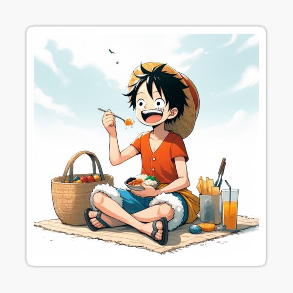 "one piece luffy" Sticker by Gambajita | Redbubble