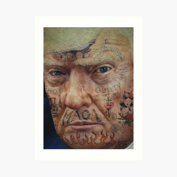 "Cell Block Don | Crazy MAGA Tattoos | Donald Trump Portrait | USA ...