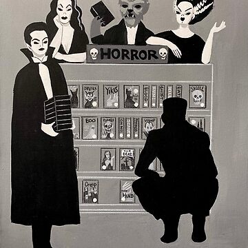 "Horror Section" Sticker for Sale by elgatogomez | Redbubble