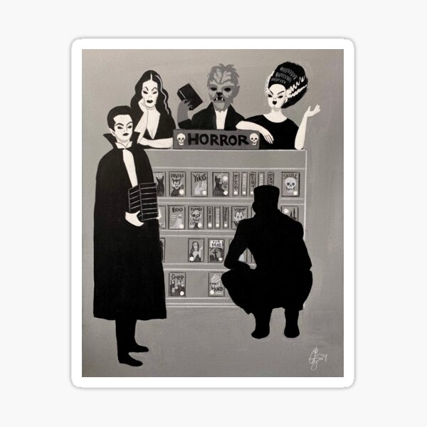 "Horror Section" Sticker for Sale by elgatogomez | Redbubble