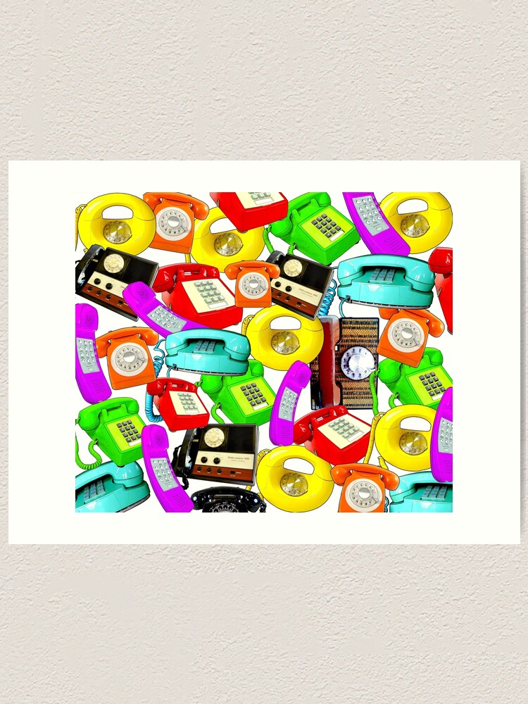"70S RETRO PHONES" Art Print for Sale by ICONIC-SONIC | Redbubble
