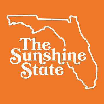 "Florida The Sunshine State Vintage State Outline" Sticker for Sale by ...