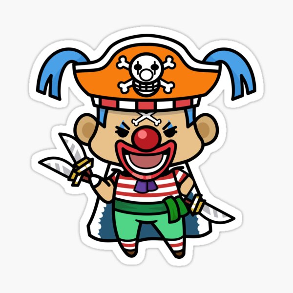 "Buggy the Star Clown chibi One Piece" Sticker for Sale by Artyssytb ...
