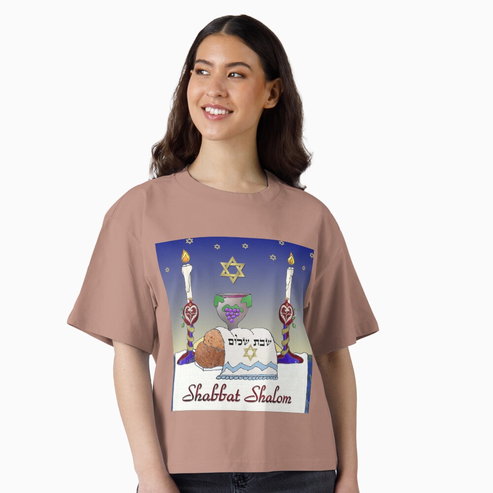 "Shabbat Shalom Art Print" Sticker for Sale by LeeHillerDesign | Redbubble