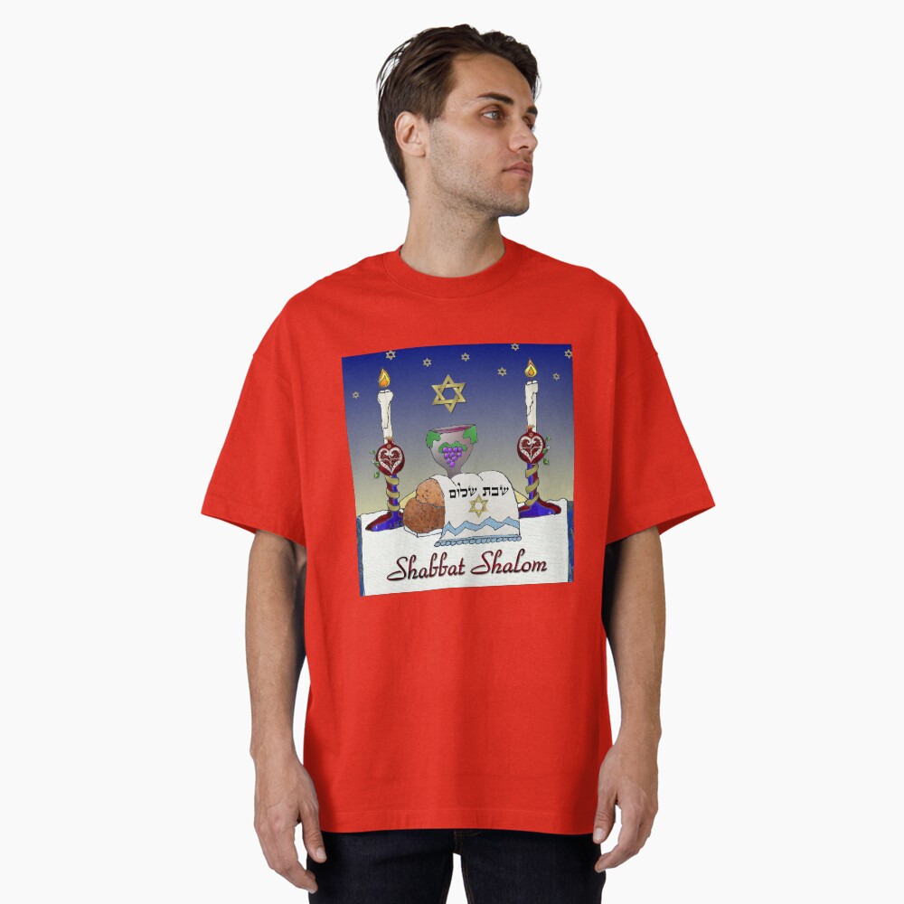 "Shabbat Shalom Art Print" Sticker for Sale by LeeHillerDesign | Redbubble