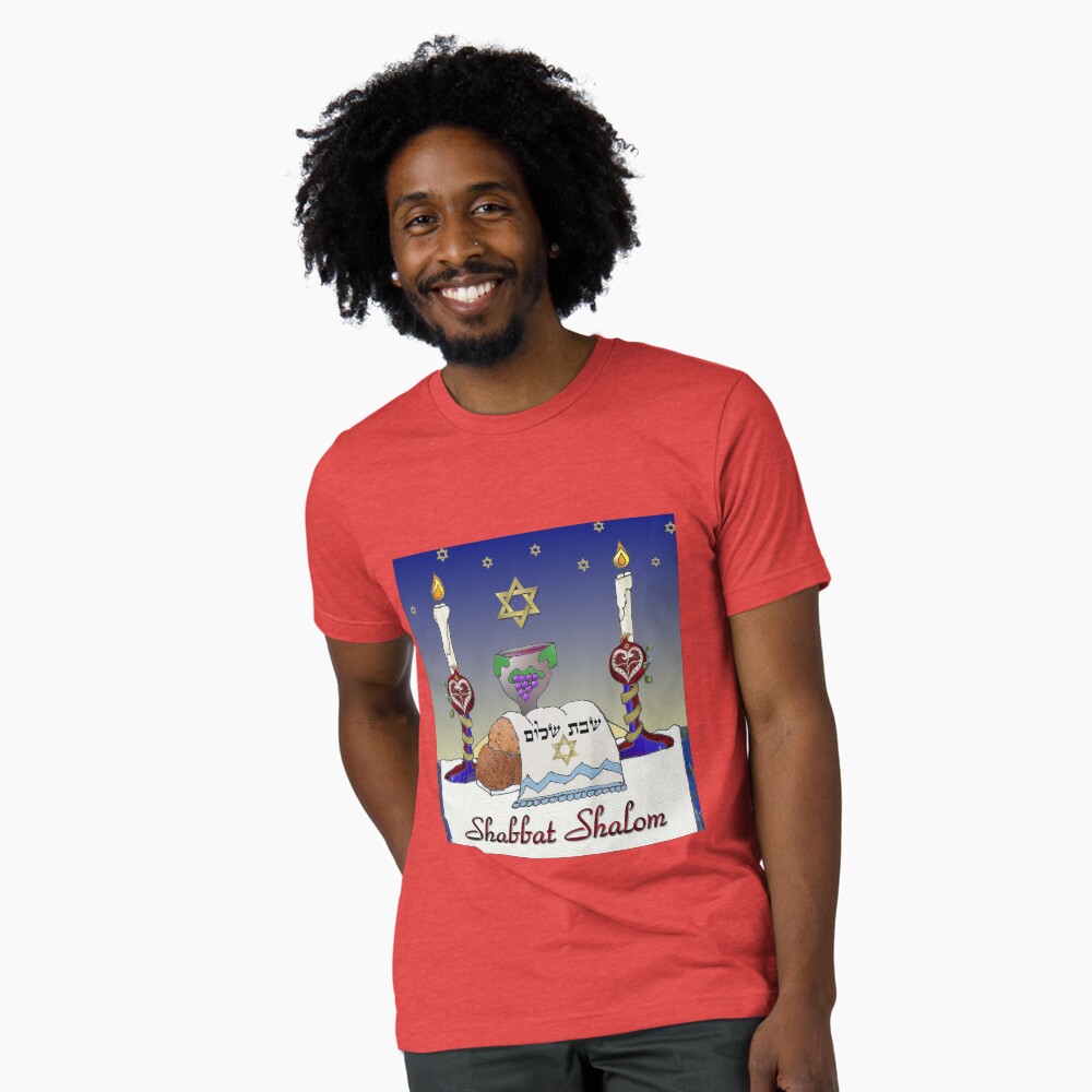 "Shabbat Shalom Art Print" Sticker for Sale by LeeHillerDesign | Redbubble