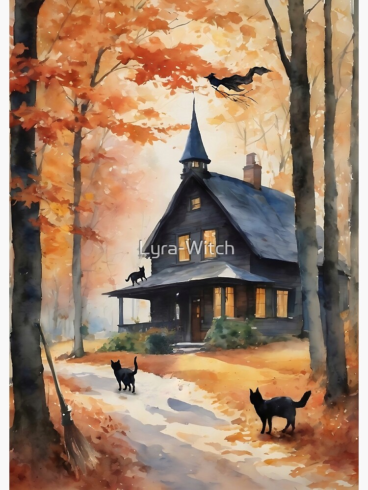 "She'll Be Home Soon ~ Vintage Witch Art New England Pilgrim Salem ...