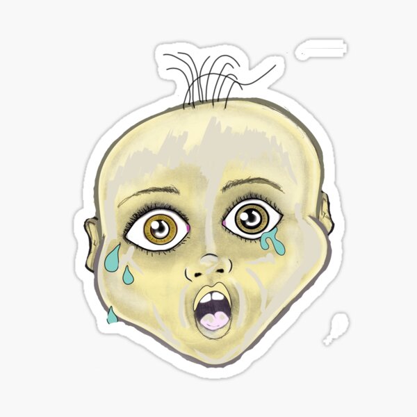 "Cute Baby Surprised Face " Sticker for Sale by GTARTLAND | Redbubble