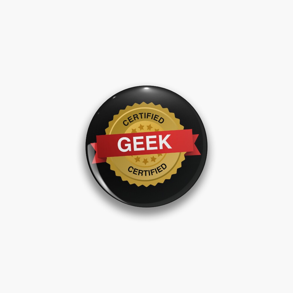 "Certified Geek Gold Award" Sticker for Sale by Jovie-Patch | Redbubble
