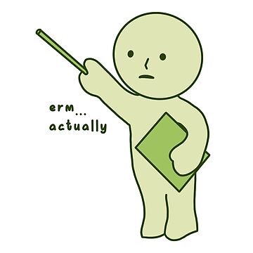 "erm... actually meme smiski sticker" Sticker for Sale by ...