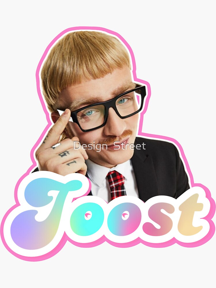 "joost klein with glasses " Sticker for Sale by Design Street | Redbubble