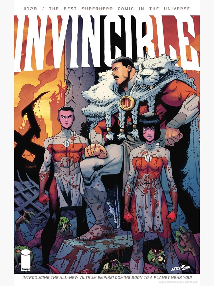 "Invincible 129 thragg and kids" Sticker for Sale by Julioulloa | Redbubble