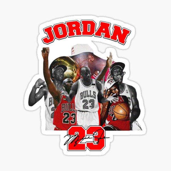 "Jordan 23 white" Sticker for Sale by cavum-nigrum | Redbubble