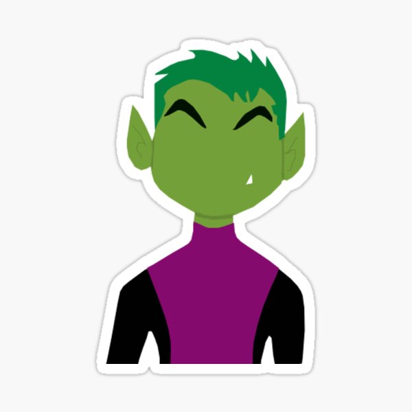 "Teen Titans Beast Boy Portrait" Sticker for Sale by laurenpaulin ...