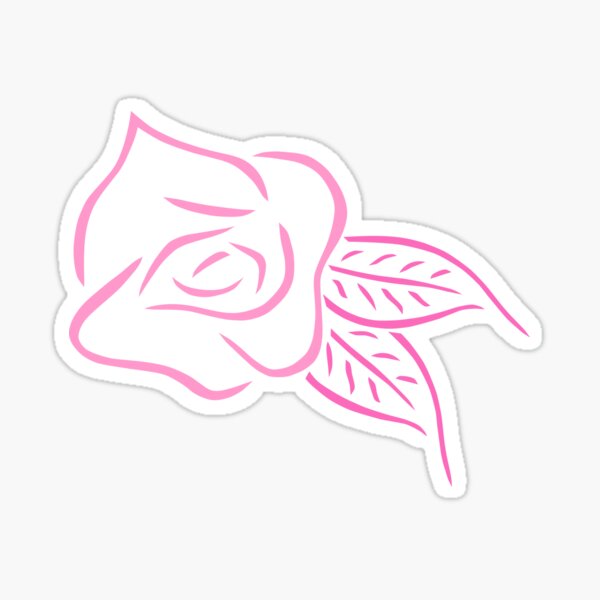"Cartoon Rose" Sticker for Sale by katsprintbtq | Redbubble