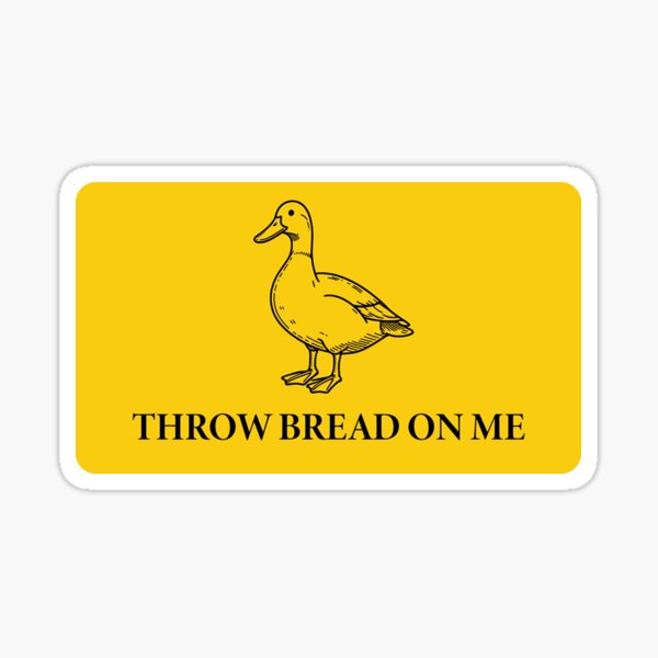 "Throw Bread on Me Duck Bumper" Sticker for Sale by PixVib | Redbubble