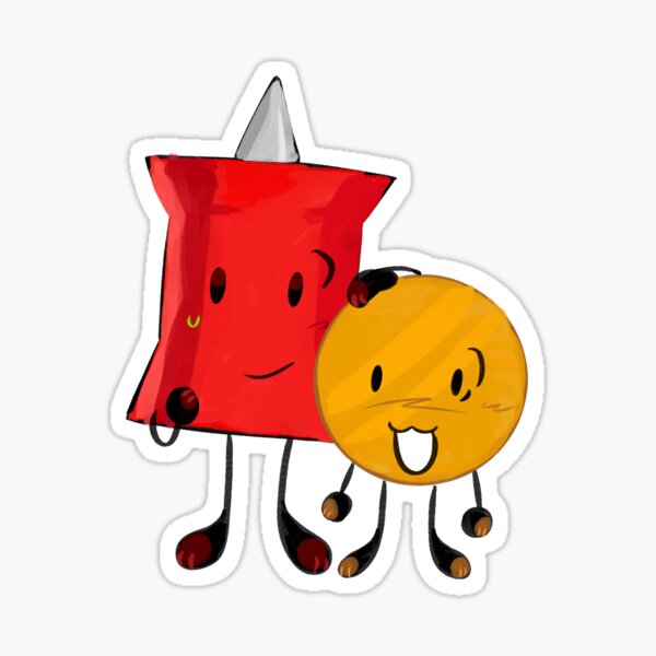 "Coiny and Pin [ BFDI / BFB ]" Sticker for Sale by Gablunger | Redbubble