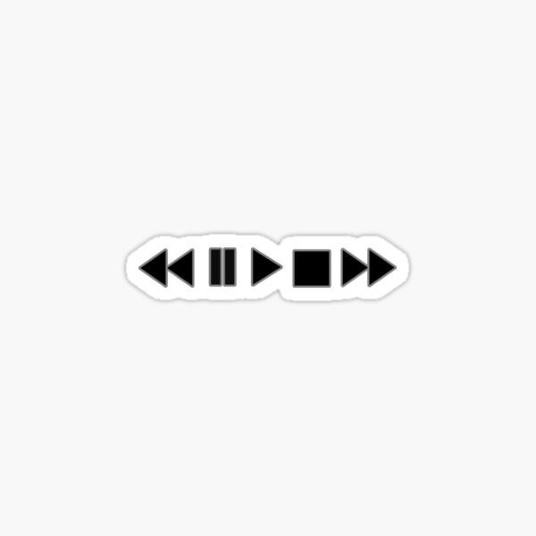 "Music Player Control Buttons" Sticker for Sale by jerome-manuel77 ...