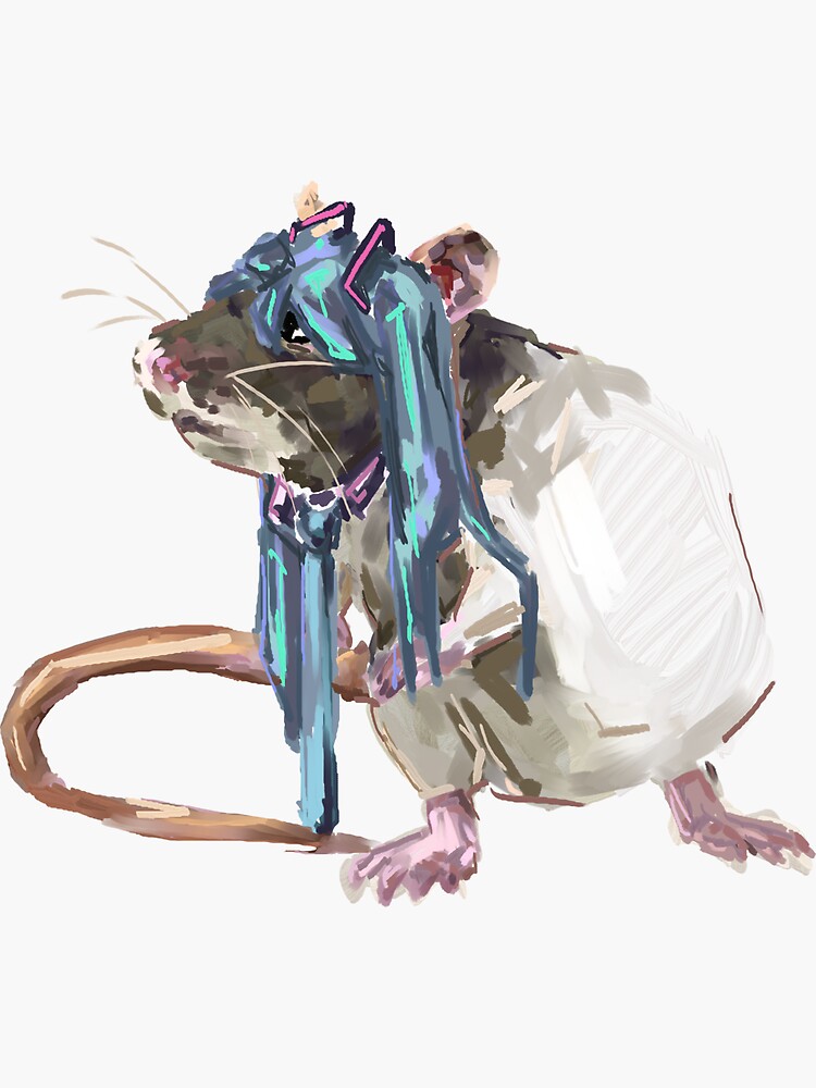 "rat hatsune miku " Sticker for Sale by RoRoLovesYou | Redbubble