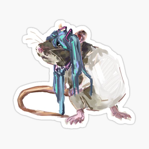 "rat hatsune miku " Sticker for Sale by RoRoLovesYou | Redbubble